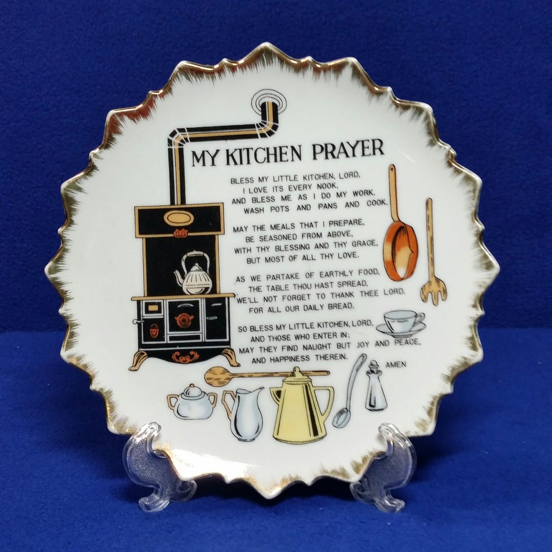 My Kitchen Prayer Wall Plaque Plate / Bradley / My Kitchen Prayer ...
