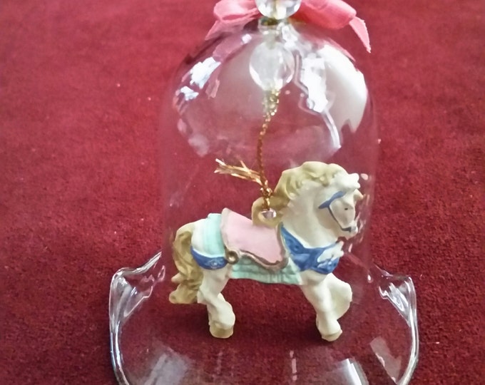 Carrousel Horse Bell Ornament/hand Painted Carousel Horse Bell/hanging ...