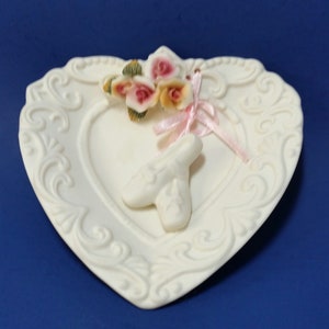 Ballerina Slippers Trinket Dish / Giftco Trinket Dish / Heart Shaped ...