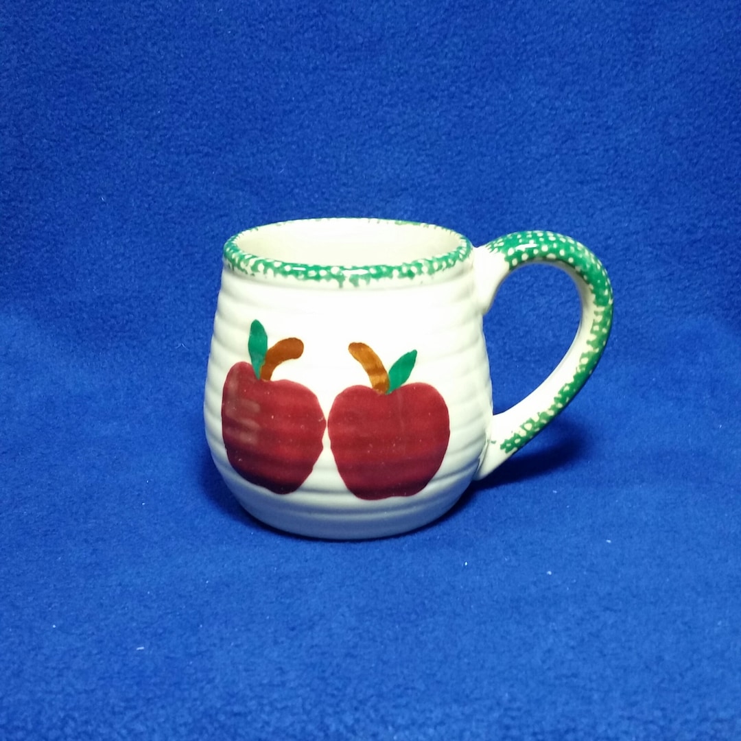 Vintage Alco Stoneware Accents Apple Mug / Alco Apple Mug / Stoneware ...