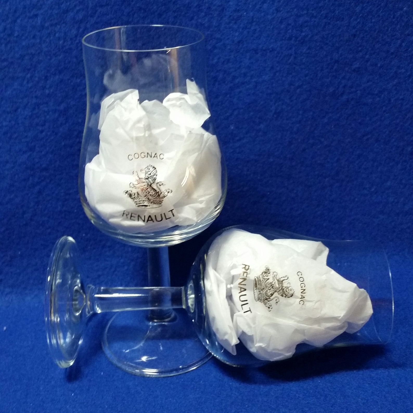Renault Cognac Sipping Glass Set / 4 Oz Cognac Glasses / Home Bar ...