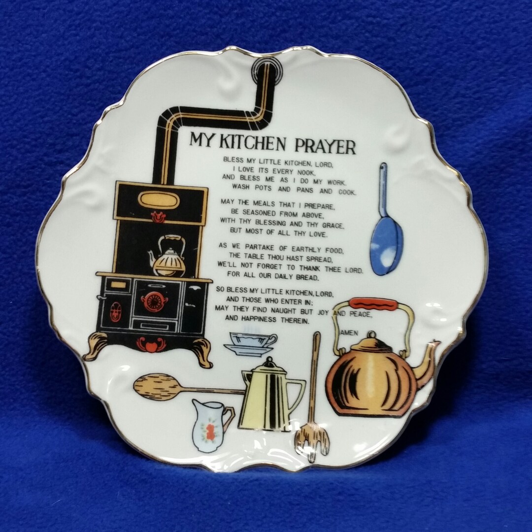 My Kitchen Prayer Wall Plaque Plate / My Kitchen Prayer / Kitchen ...