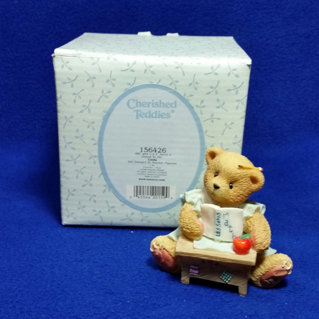 Cherished Teddies Linda "abc & 123 You're A Friend to Me!" Figurine ...