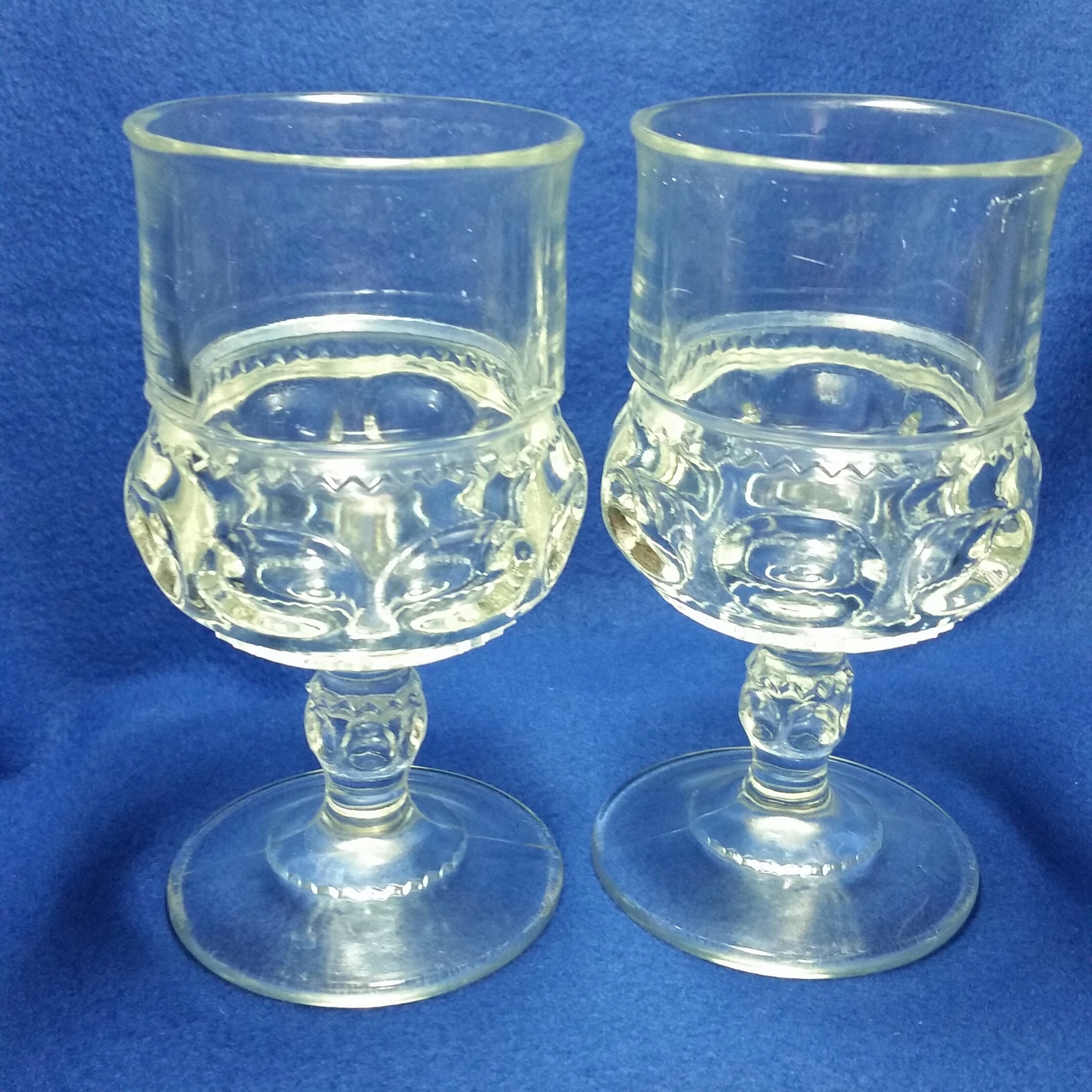King's Crown Clear Water Goblet Set by Tiffin Franciscan / - Etsy