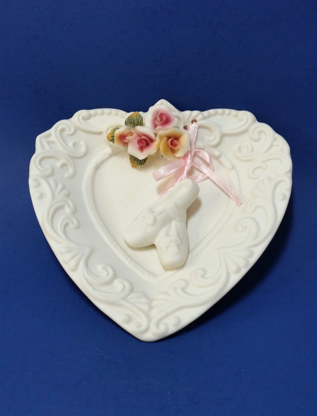 Ballerina Slippers Trinket Dish / Giftco Trinket Dish / Heart Shaped ...