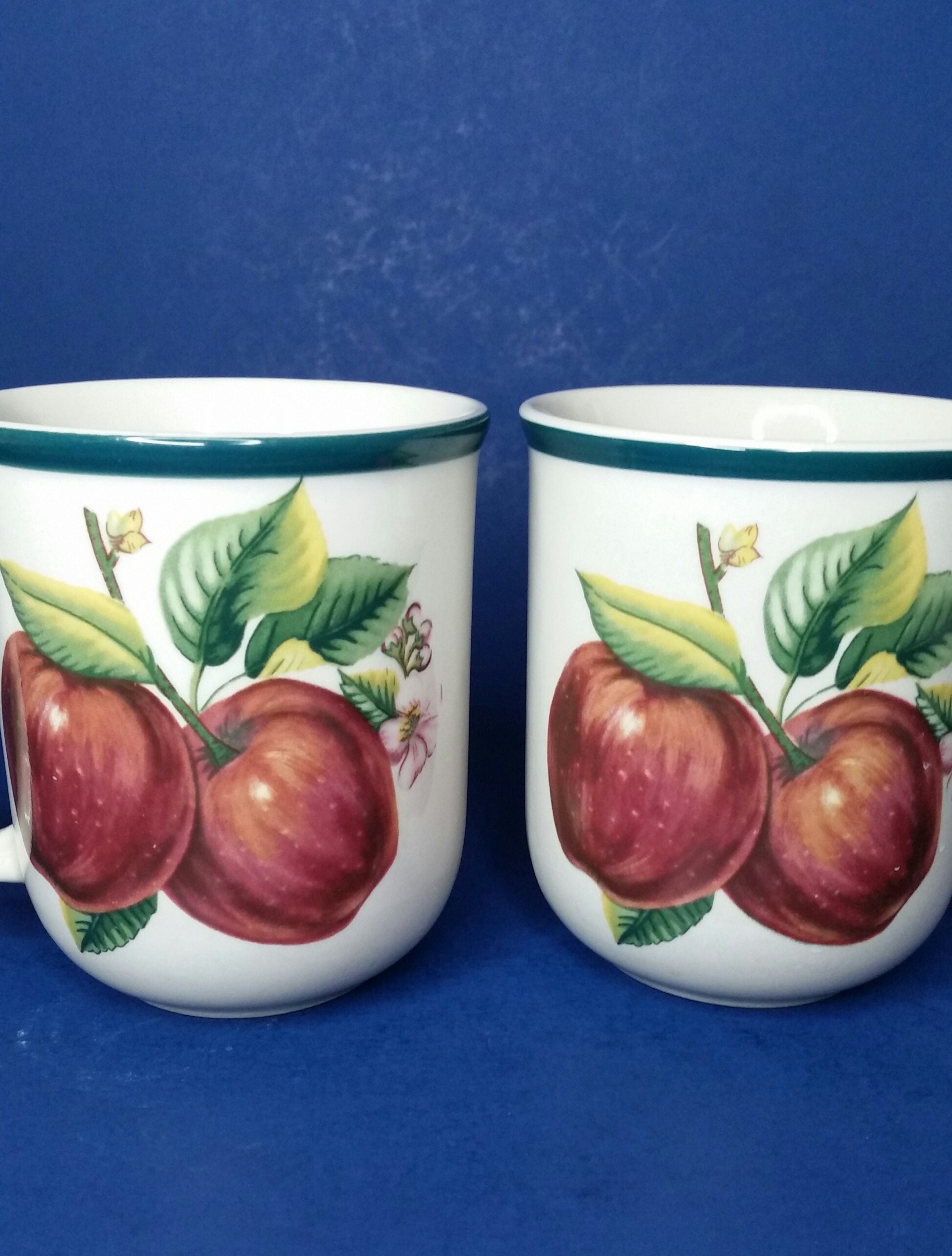 Apples Mugs / Casuals Mugs / China Pearl / Red Apples Mugs / - Etsy