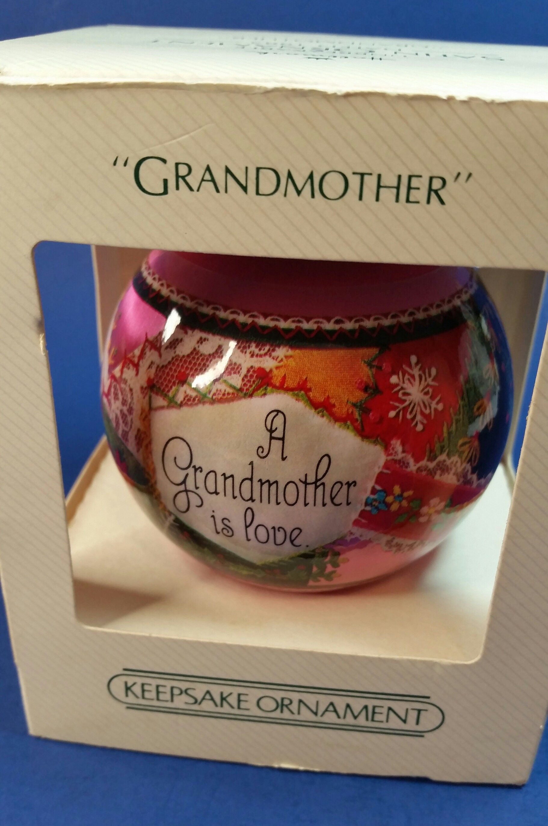 Hallmark Grandmother Satin Ornament / A Grandmother is Love - Etsy