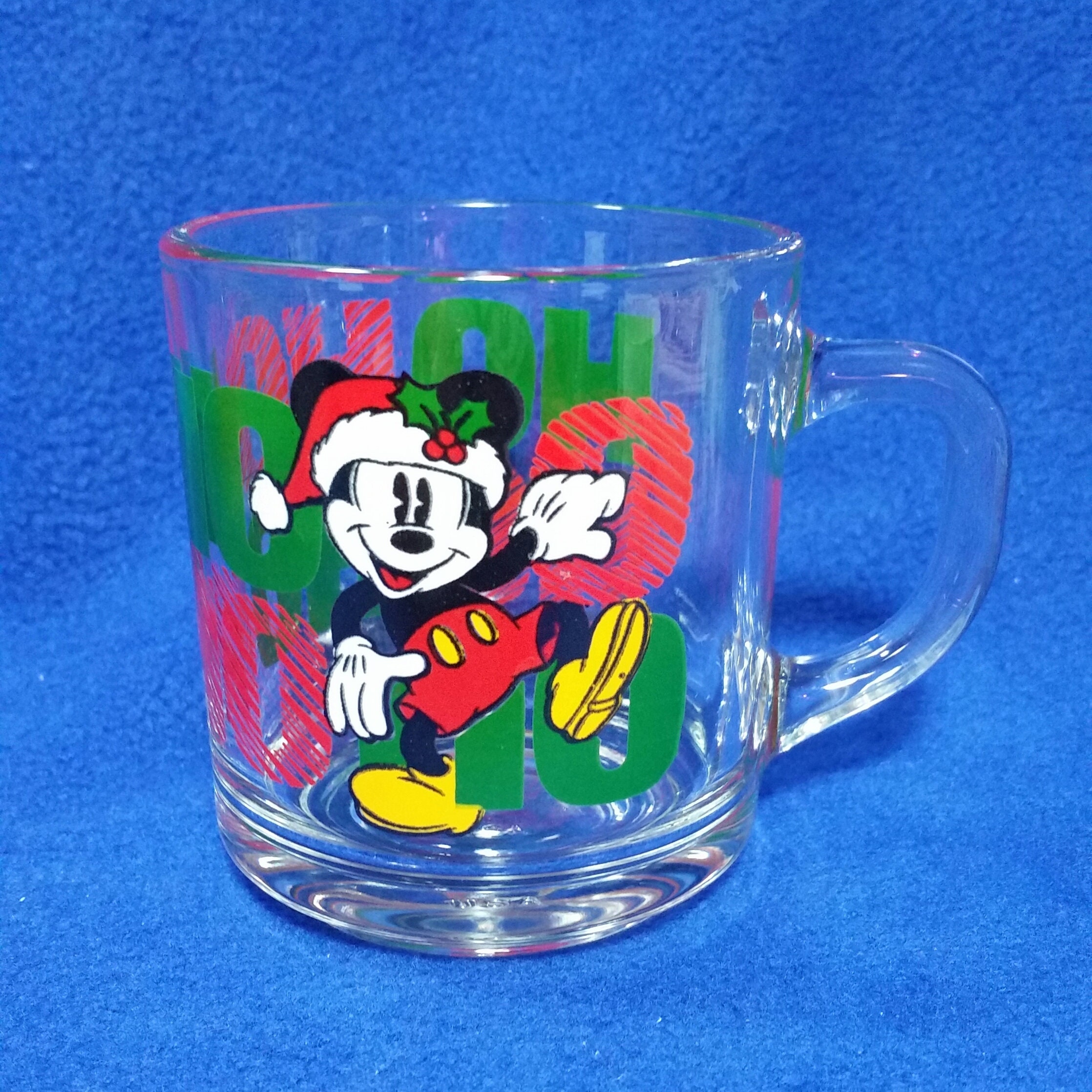 Mickey Mouse Hohoho Glass Mug / Mickey Mouse Glass Mug / - Etsy