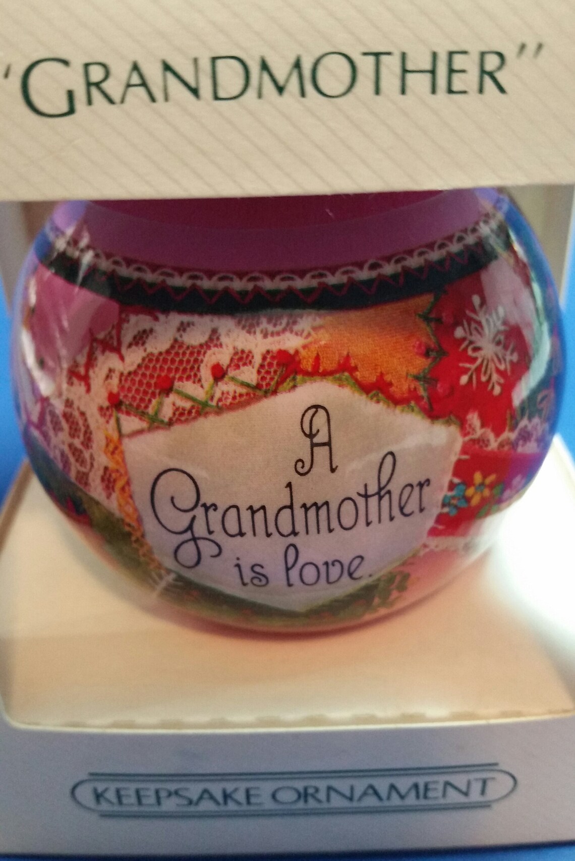 Hallmark Grandmother Satin Ornament / A Grandmother is Love - Etsy
