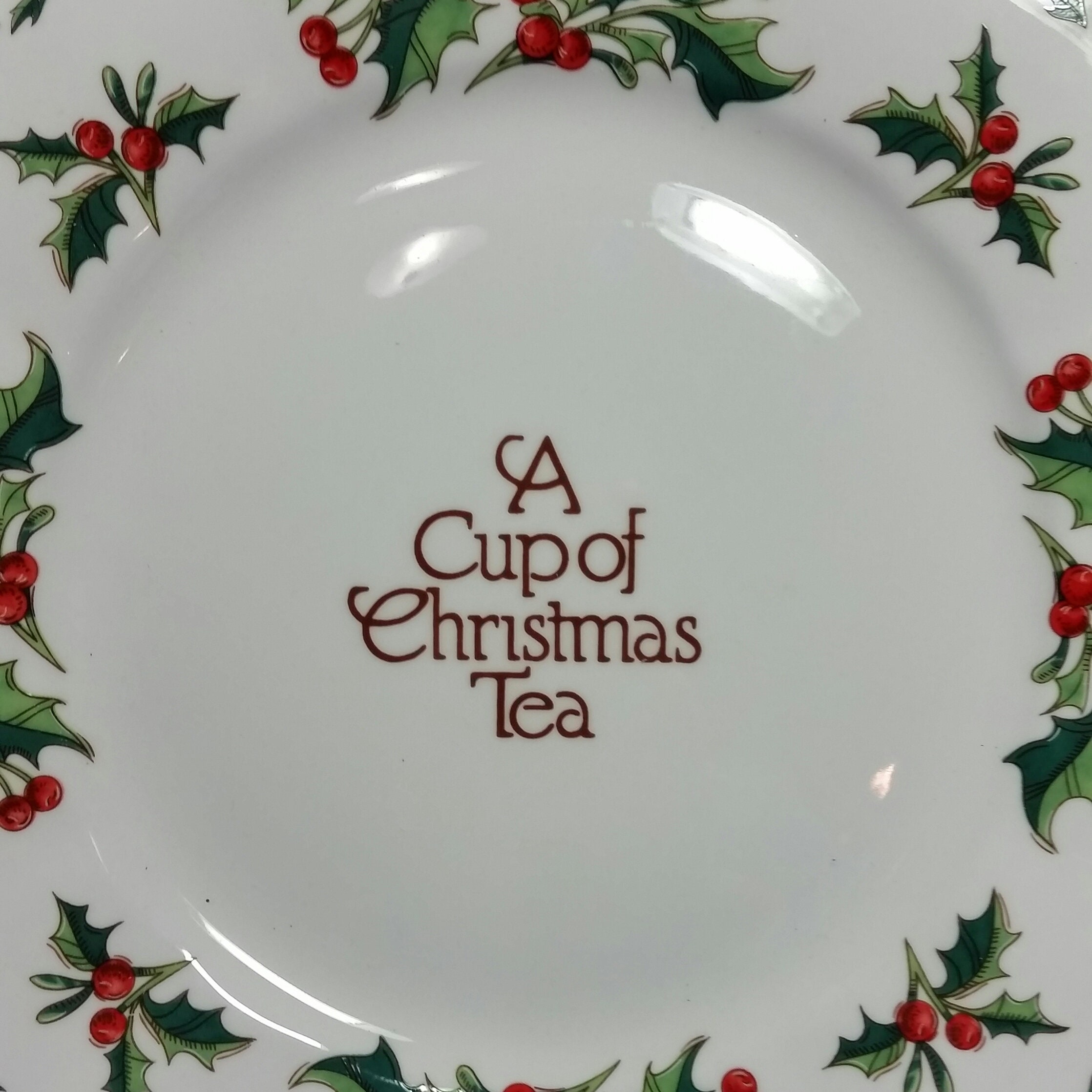 A Cup of Christmas Tea Cookie Plate / CT127 / Walman House / - Etsy