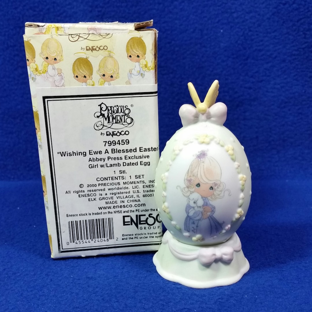Precious Moments "wishing Ewe A Blessed Easter 2001" Figurine / Enesco ...
