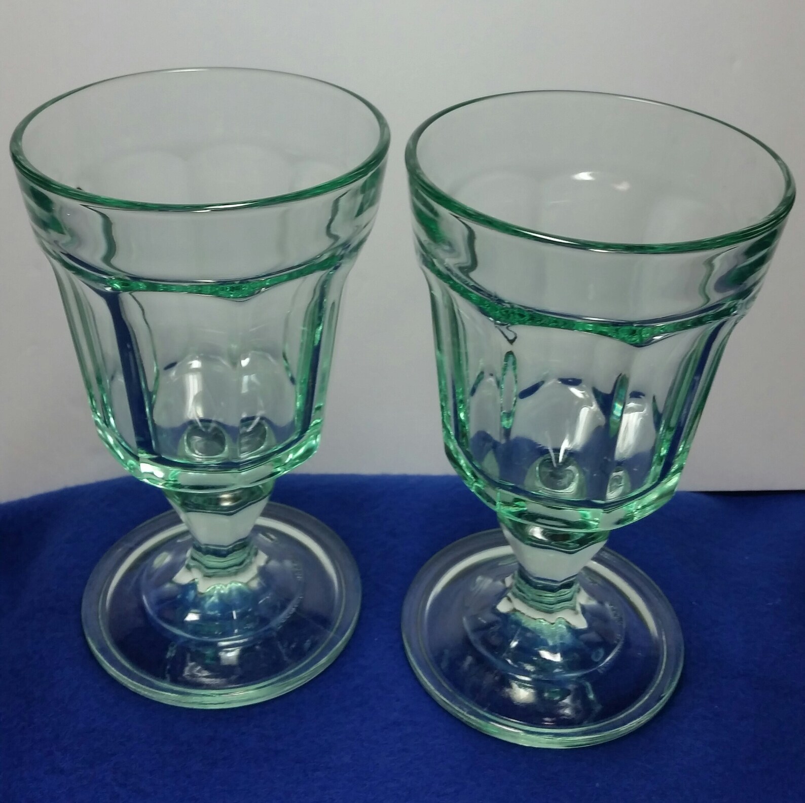 Bormiolio Rocco Green Water Glasses / Green Water Goblets / | Etsy