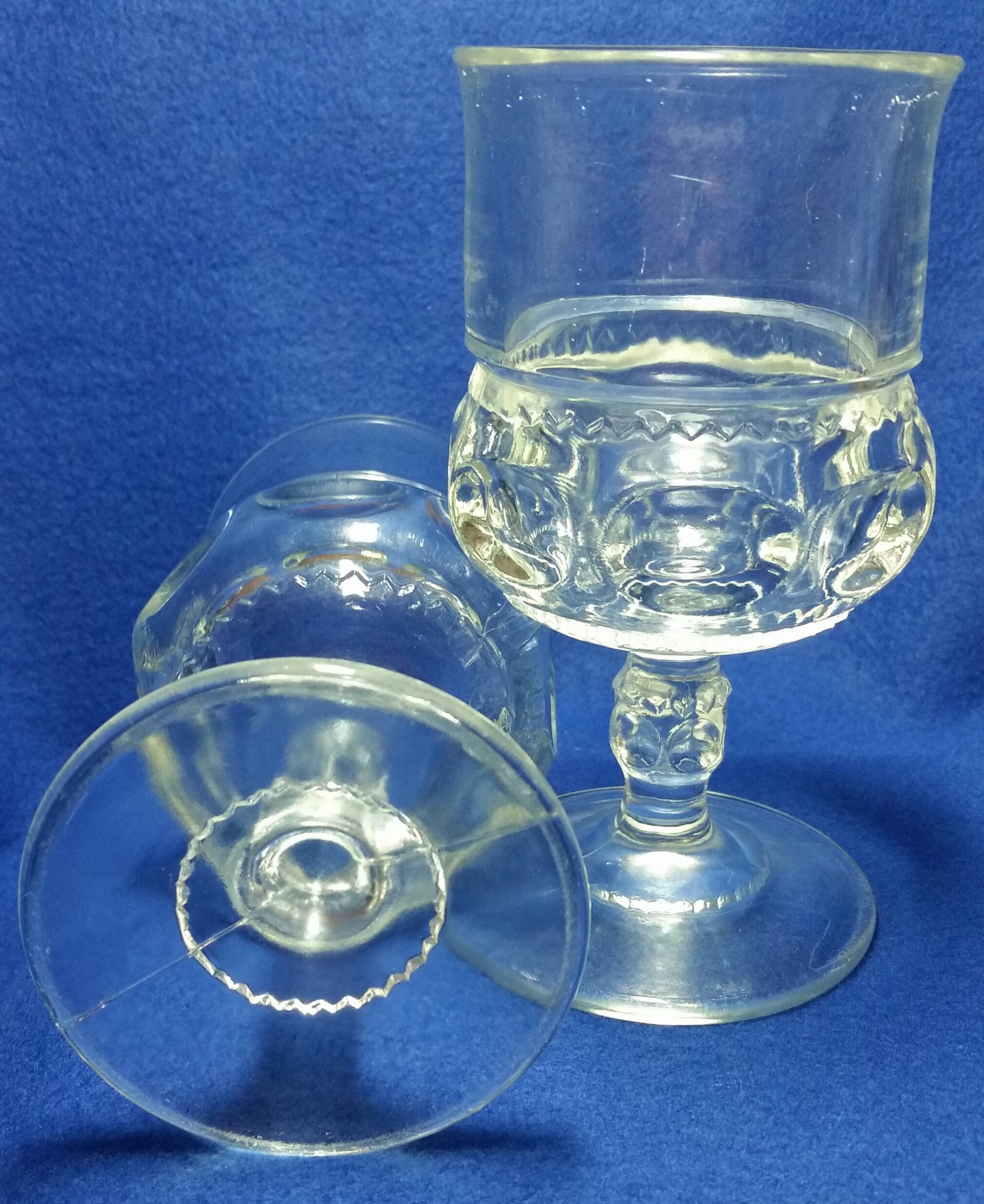 King's Crown Clear Water Goblet Set by Tiffin Franciscan / - Etsy