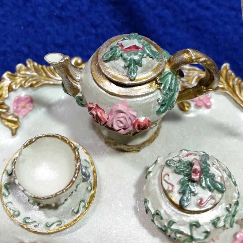 Vintage Victorian Tea Set Ornament / Victorian Tea Party - Etsy
