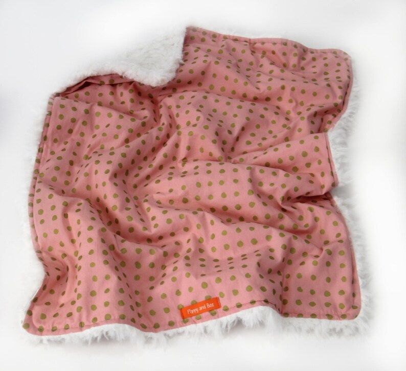 I Think in Pink Baby Blanket, Modern Baby Blanket, Faux Fur Blanket ...