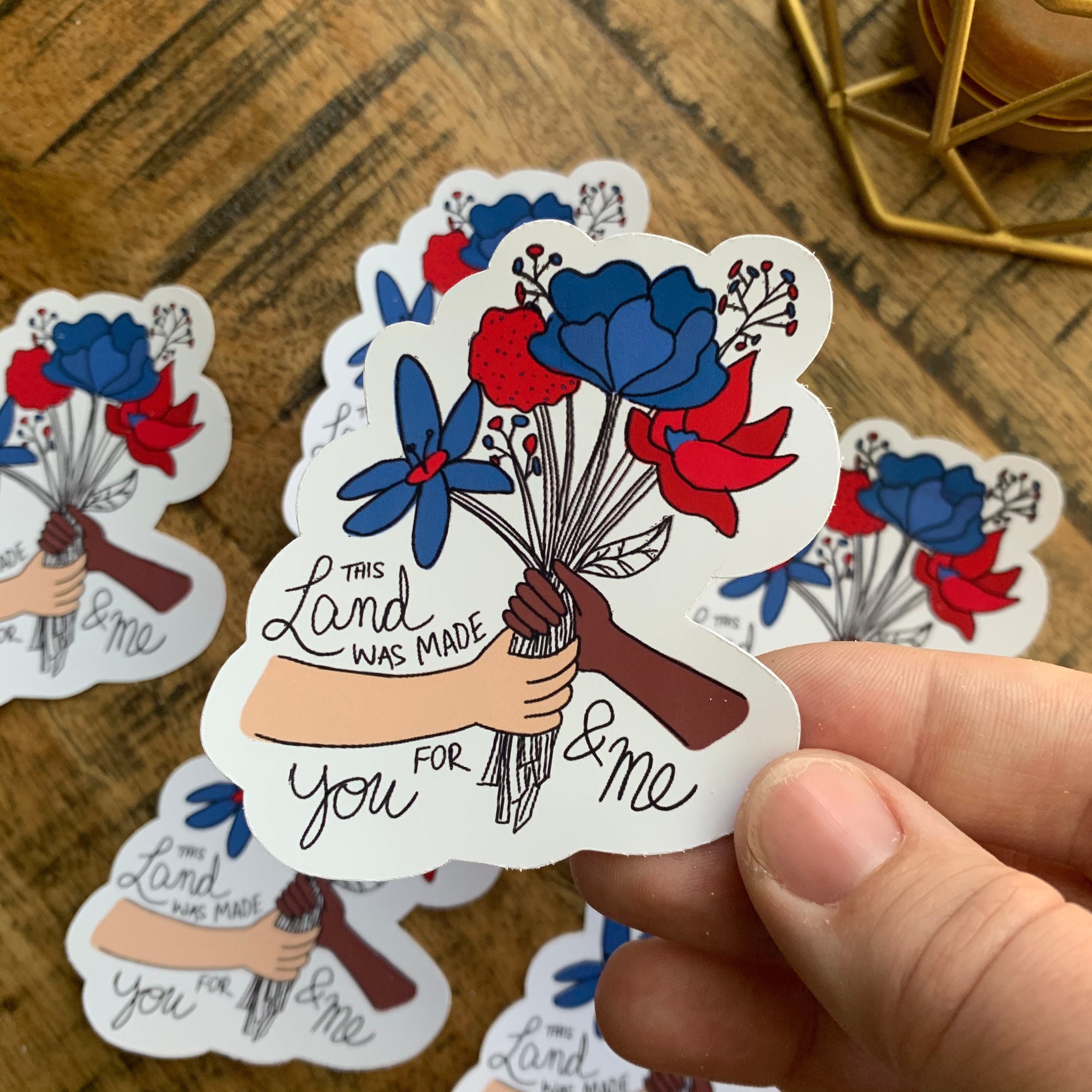 This Land is Your Land Sticker, Vinyl Stickers, Laptop, Water Bottle ...