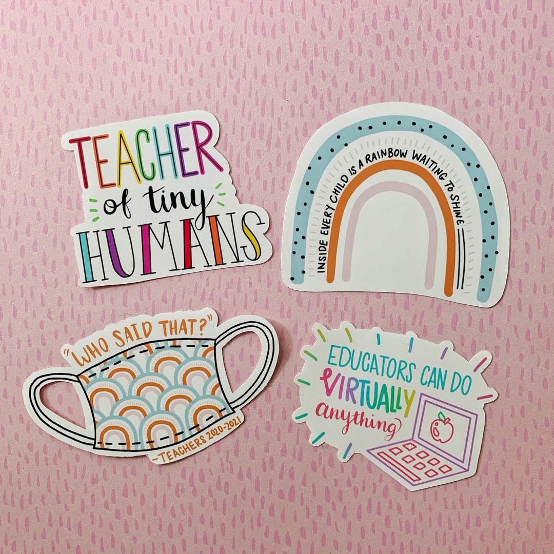 Teacher Sticker Pack, Vinyl Stickers, Decal - Etsy