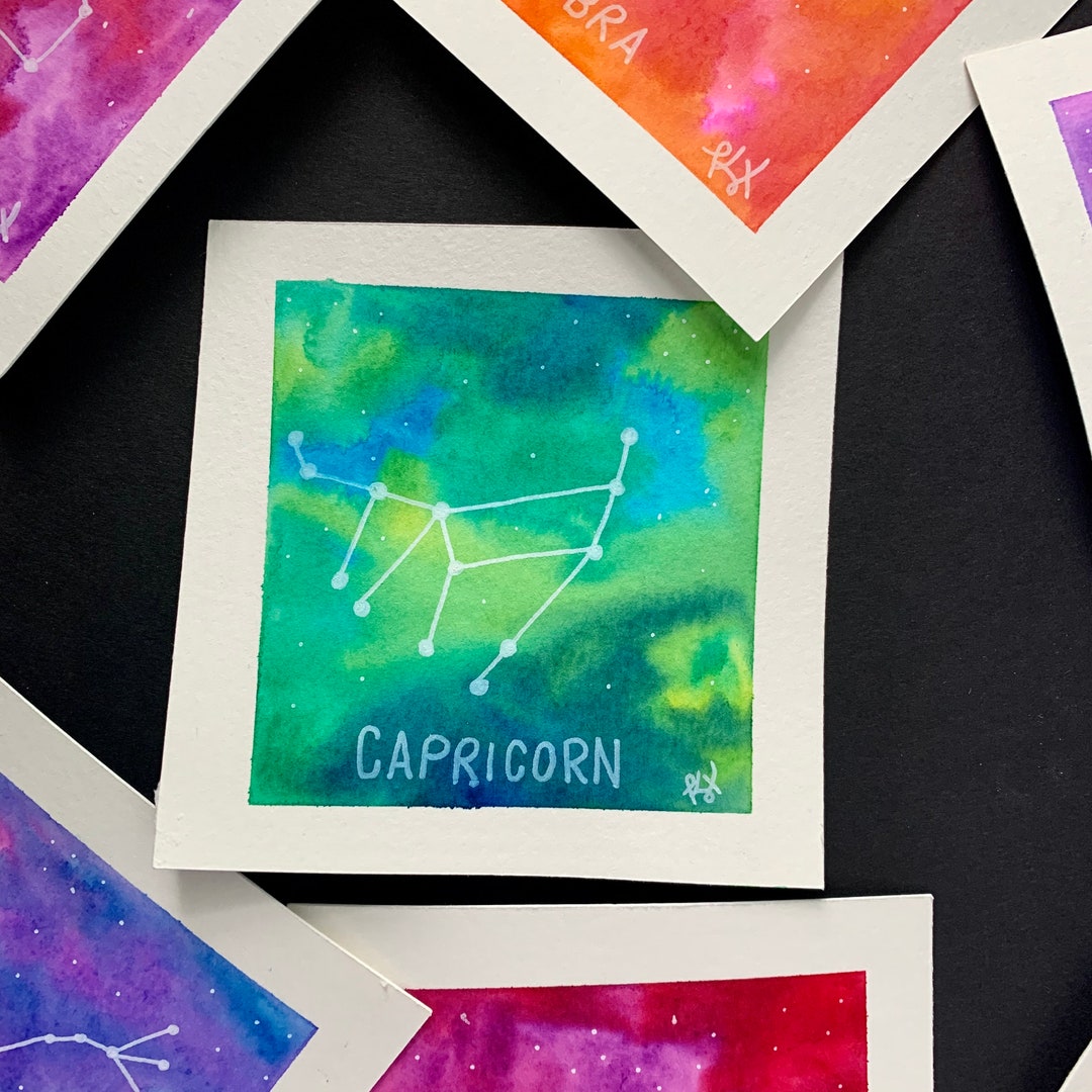 Watercolor Zodiac Constellation Paintings - Etsy