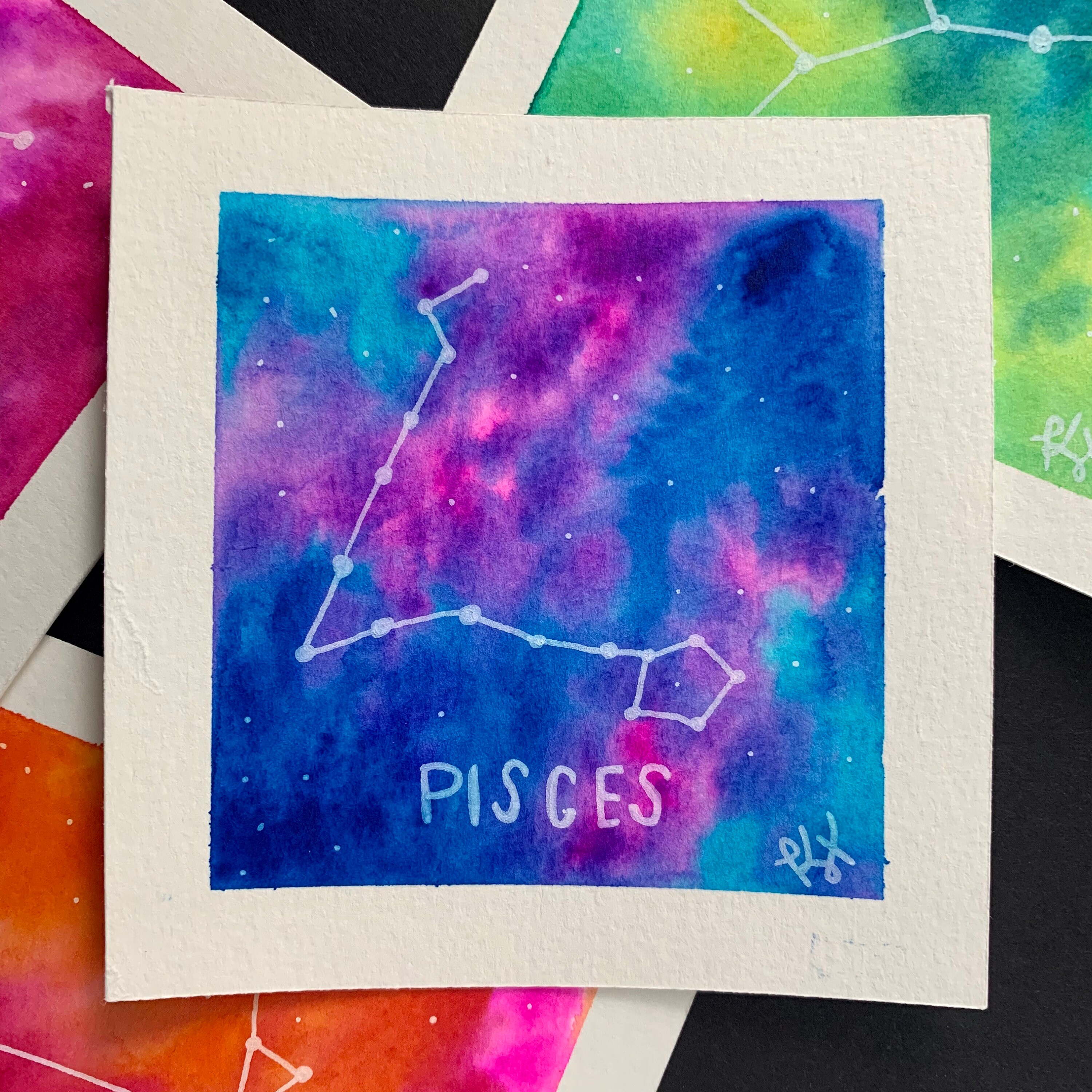 Watercolor Zodiac Constellation Paintings - Etsy