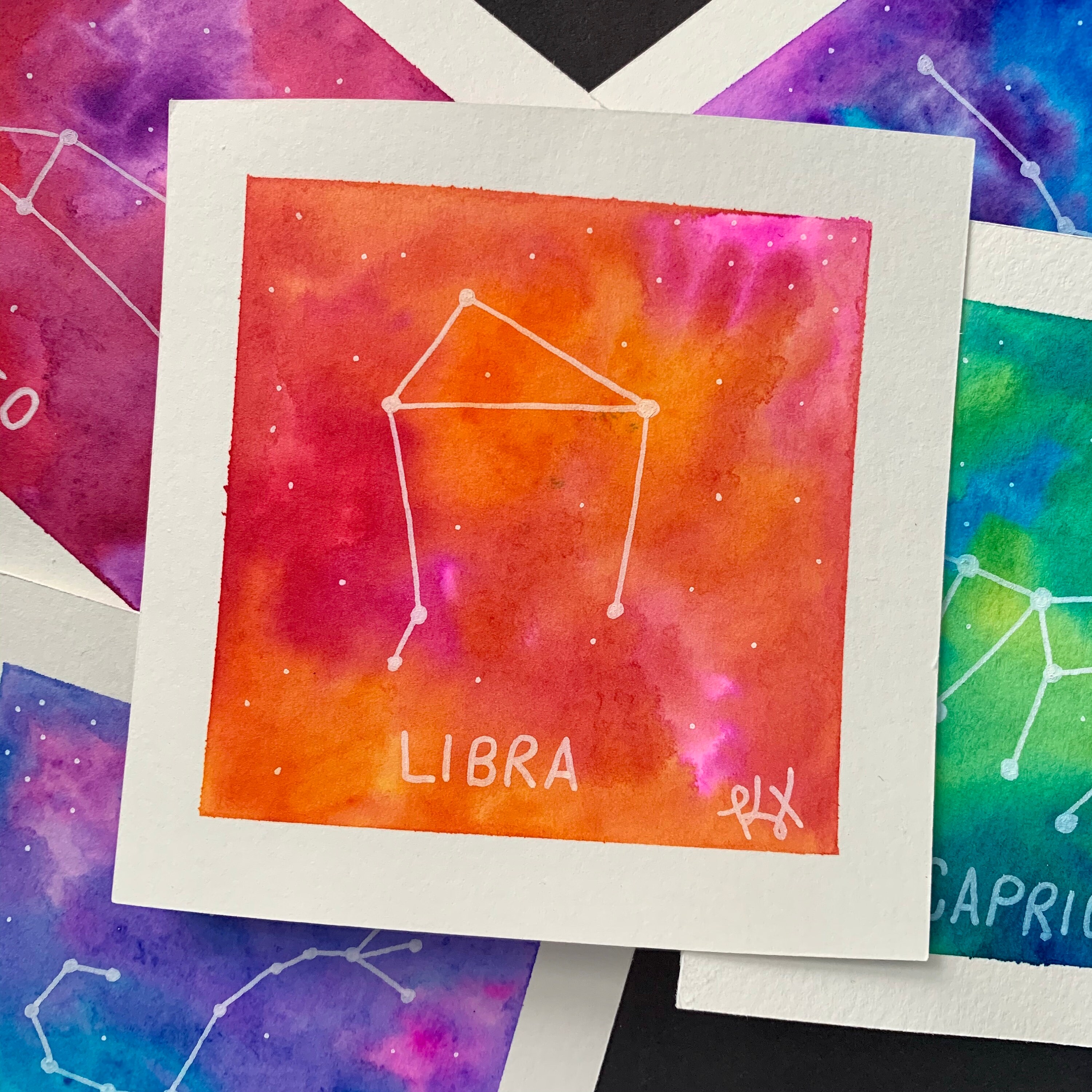 Watercolor Zodiac Constellation Paintings - Etsy