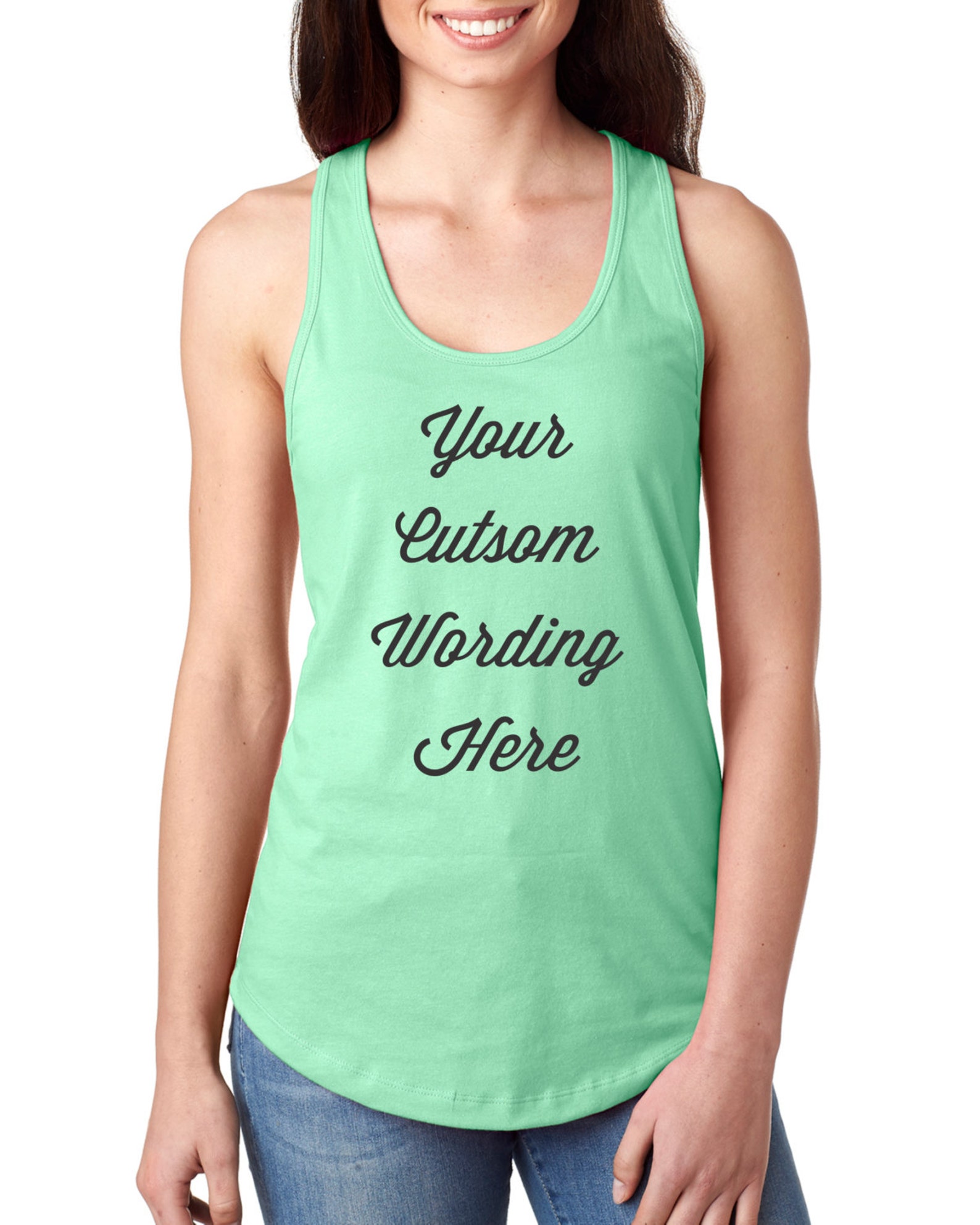 Custom Wording Tank Tops Pick Your Wording Great for - Etsy