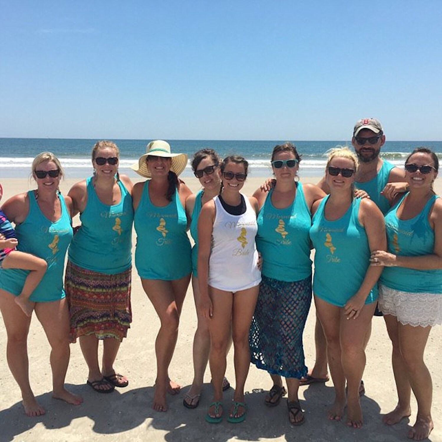 Bridal Party Mermaid Tanks - Bachelorette Party Mermaid Bride, Mermaid ...