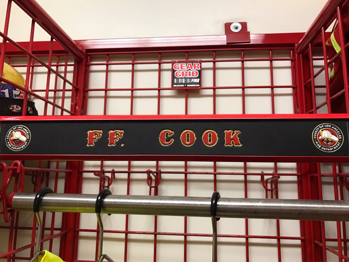 Universal Firefighter Locker Name Tag - Etsy