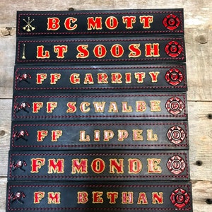 Universal Firefighter Locker Name Tag (STITCHED) - Etsy