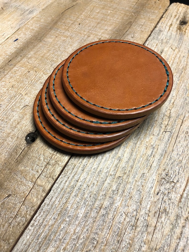 Handmade Leather Coasters - Etsy
