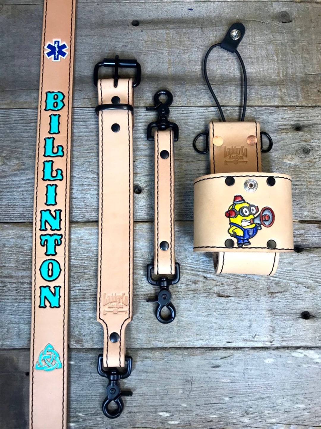 Firefighter-radio Strap & Holster (full Set) (natural) Custom ...