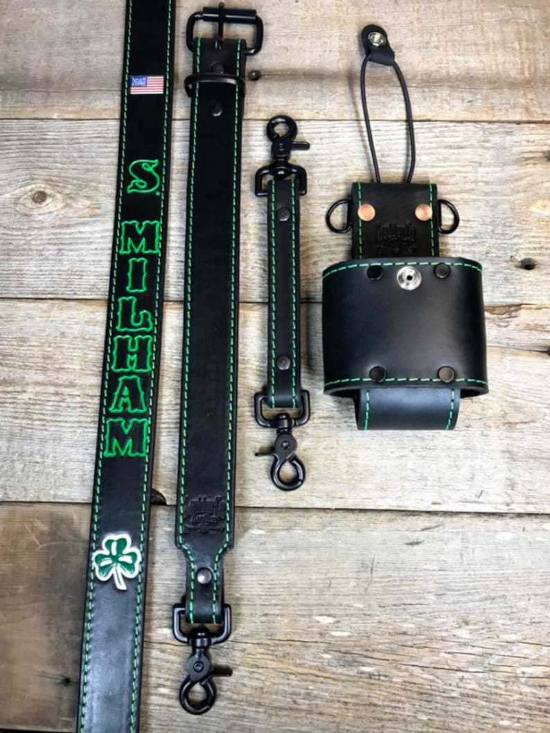 Firefighter-radio Strap & Holster full Set black Custom - Etsy