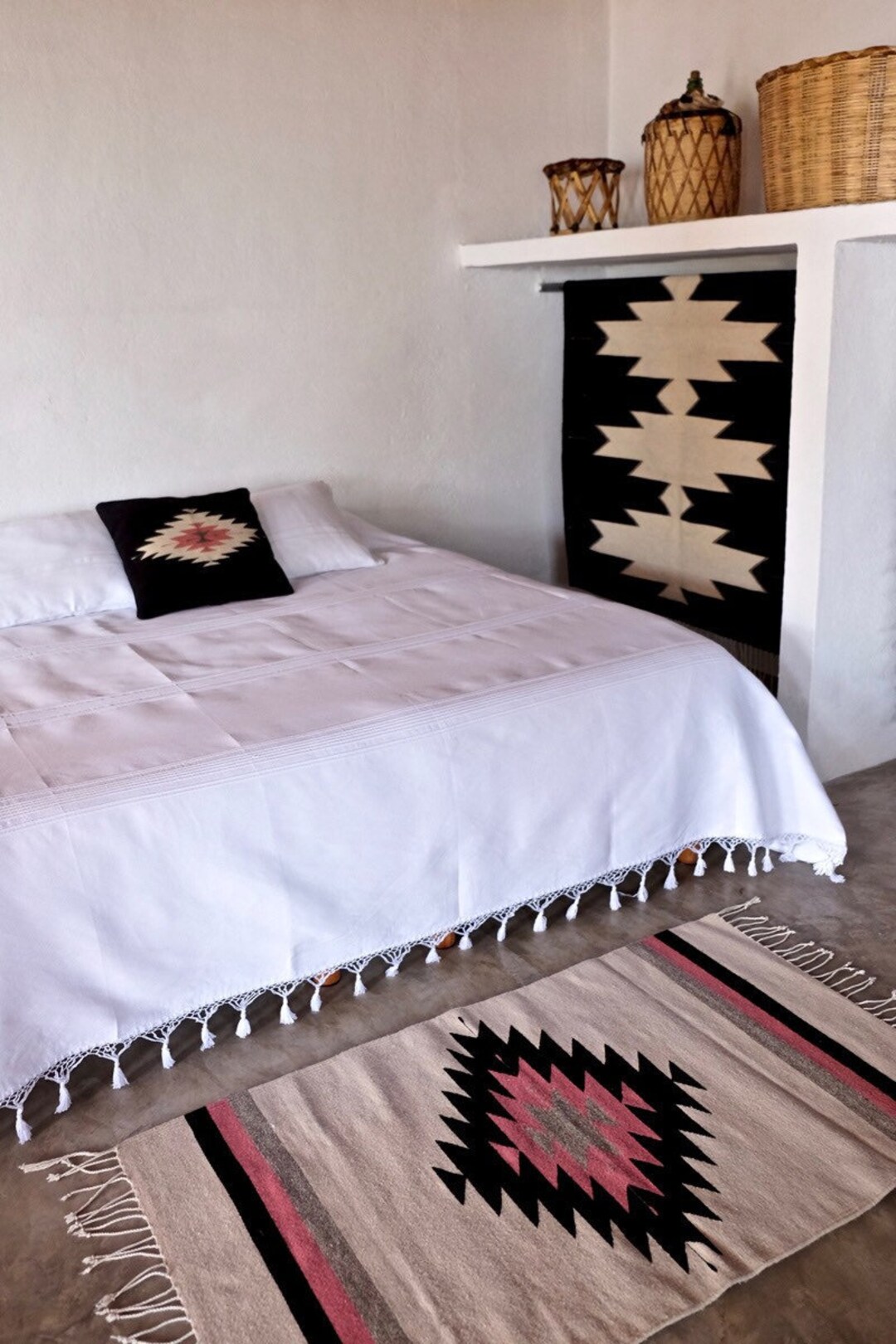 Zapotec Handmade Mexican Rug, Woven Wool Rug, Wool Accent Rug ...