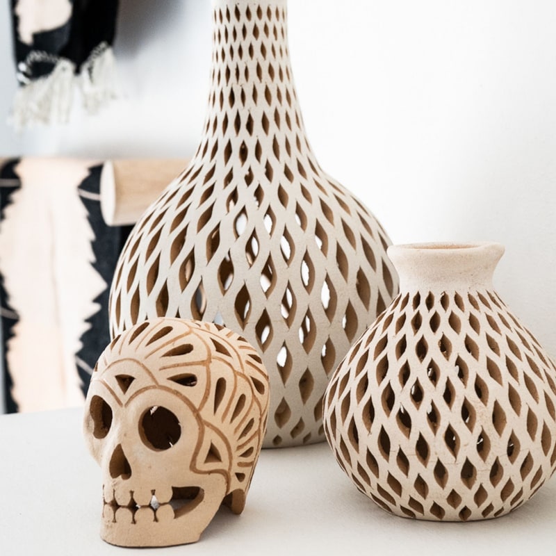 Clay Skull - Etsy