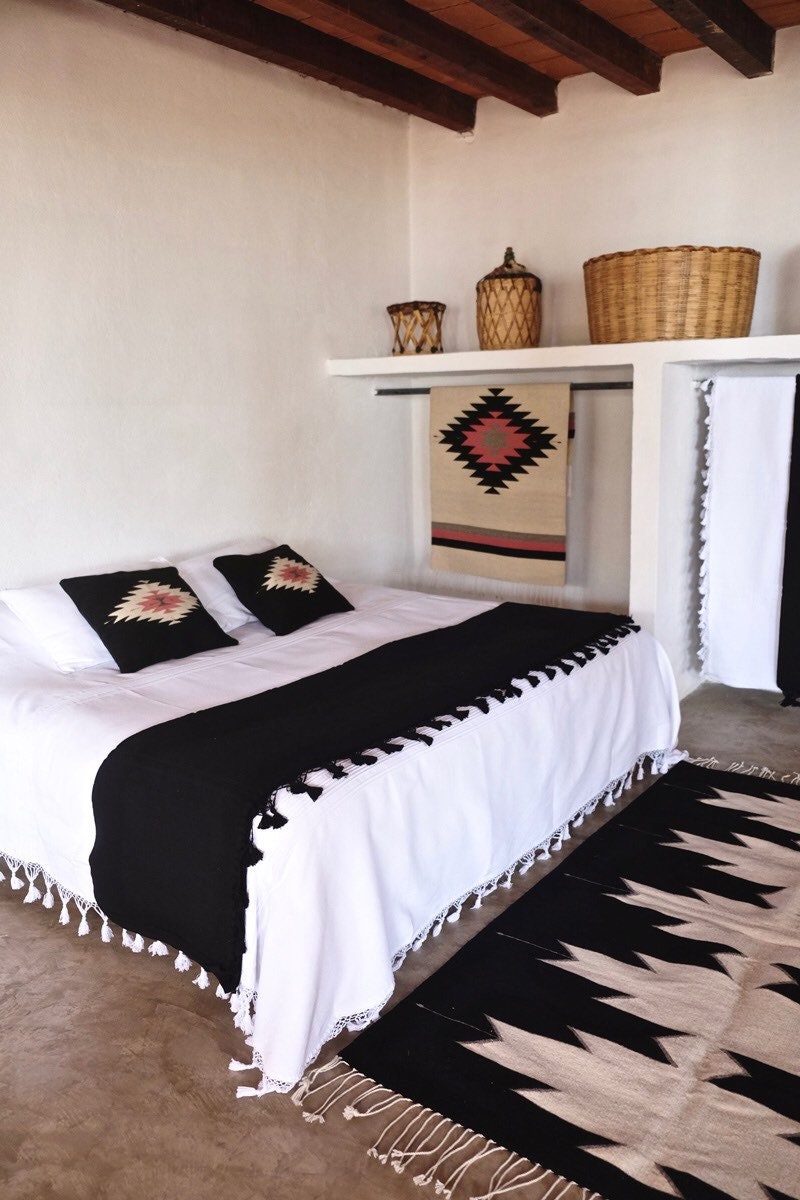 Handwoven Mexican Rug Woven Wool Rug Wool Accent Rug Woven | Etsy