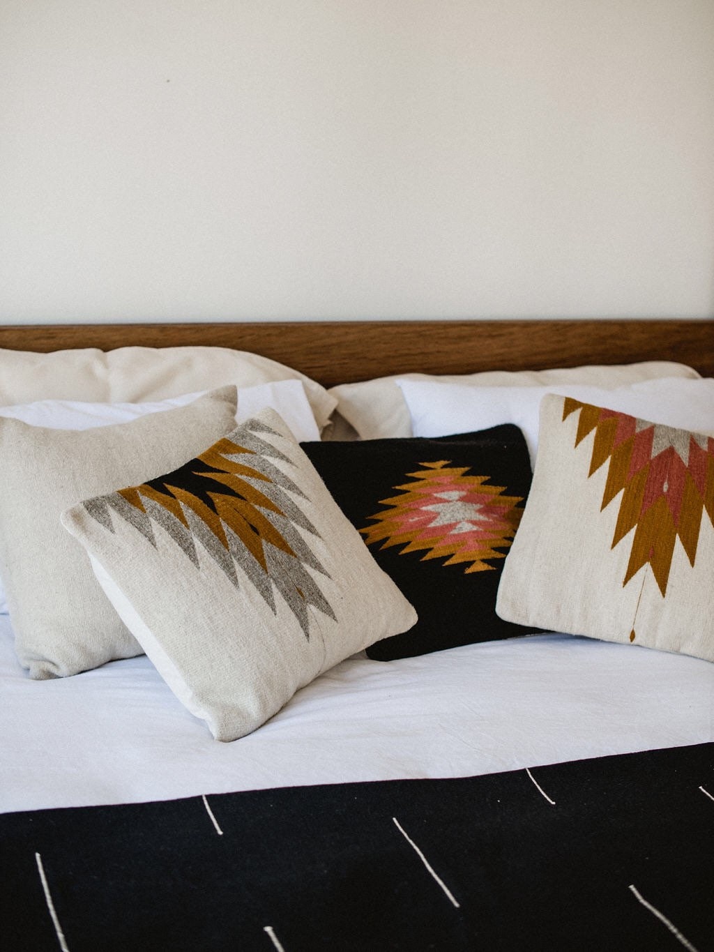 Relampago Woven Wool Pillow, Handmade Mexican Pillow, Decorative Throw ...