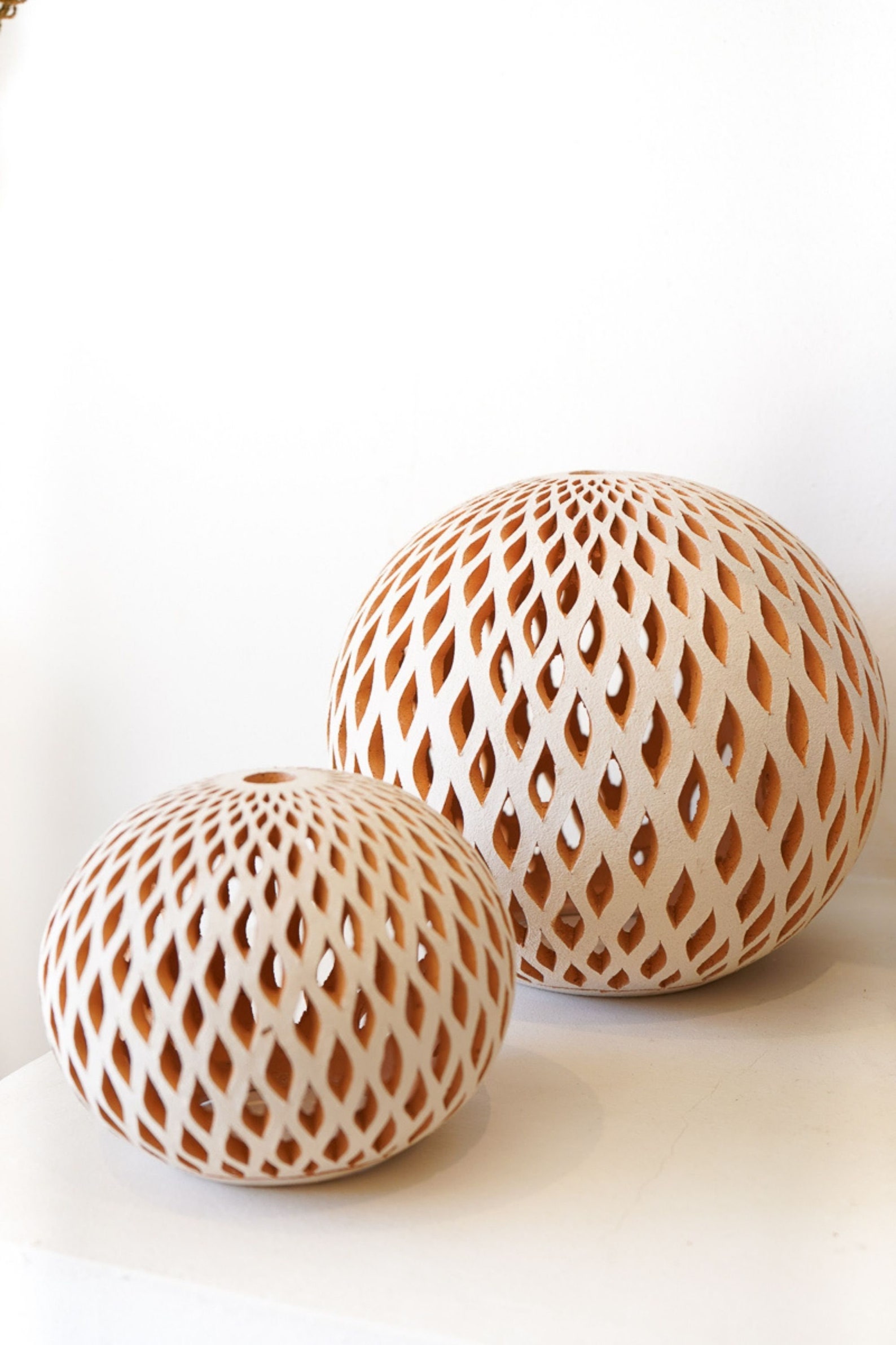 Clay Lantern Ceramic Lantern Sphere Ceramic Lantern From Mexico - Etsy