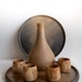 Mezcal Ceramic Clay Drinking Set | Natural With Glassed Finish Barril ...