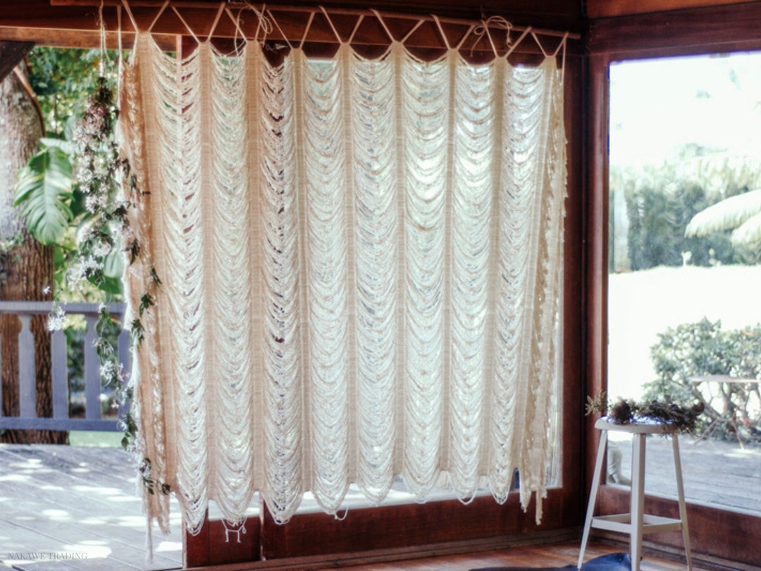 Boho Woven Cotton Curtain Macrame Wall Hanging, Boho Home Decor ...