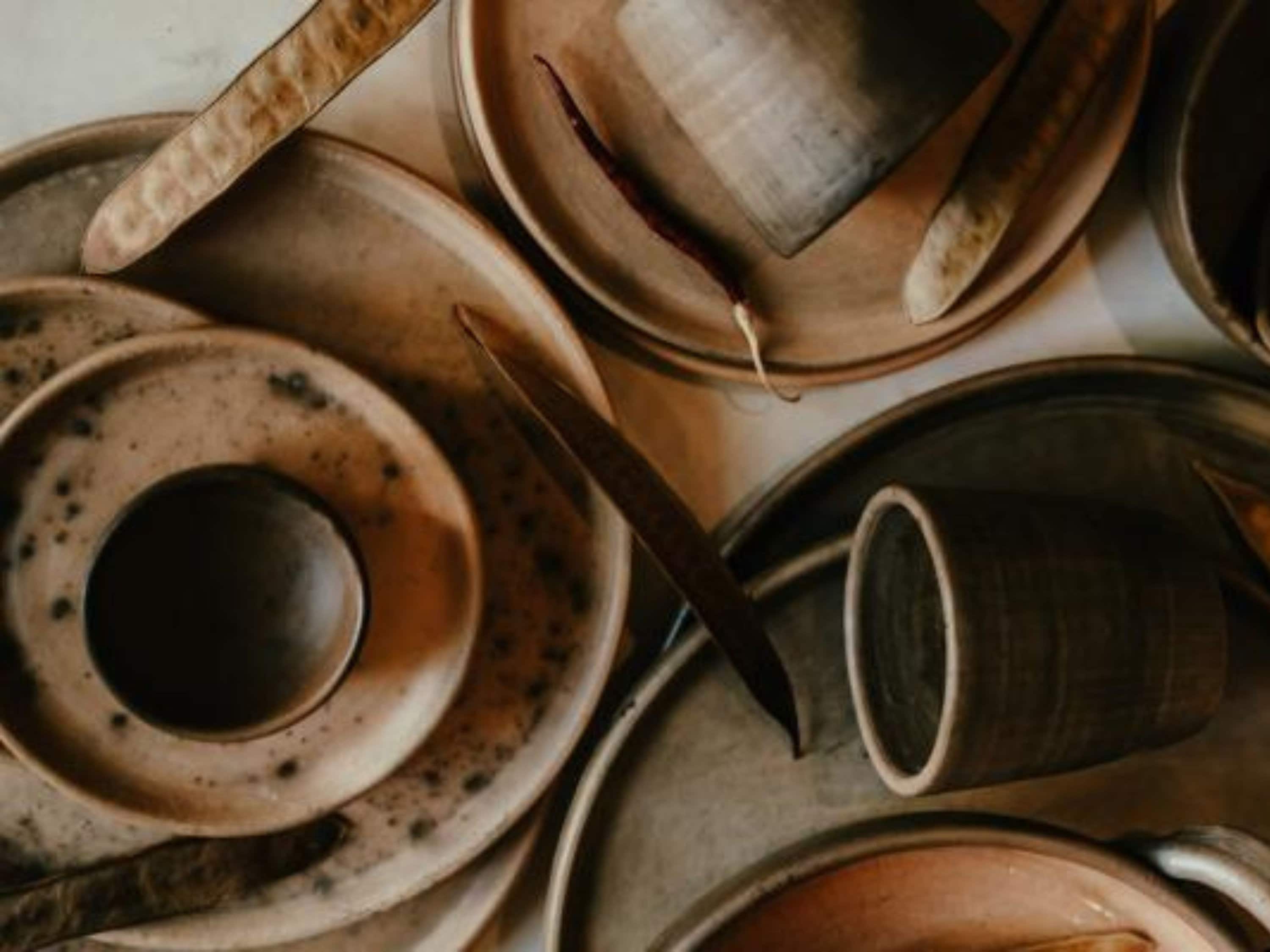 Ceramic Black Clay Dinner Plates Platos Barro Negro Set of - Etsy