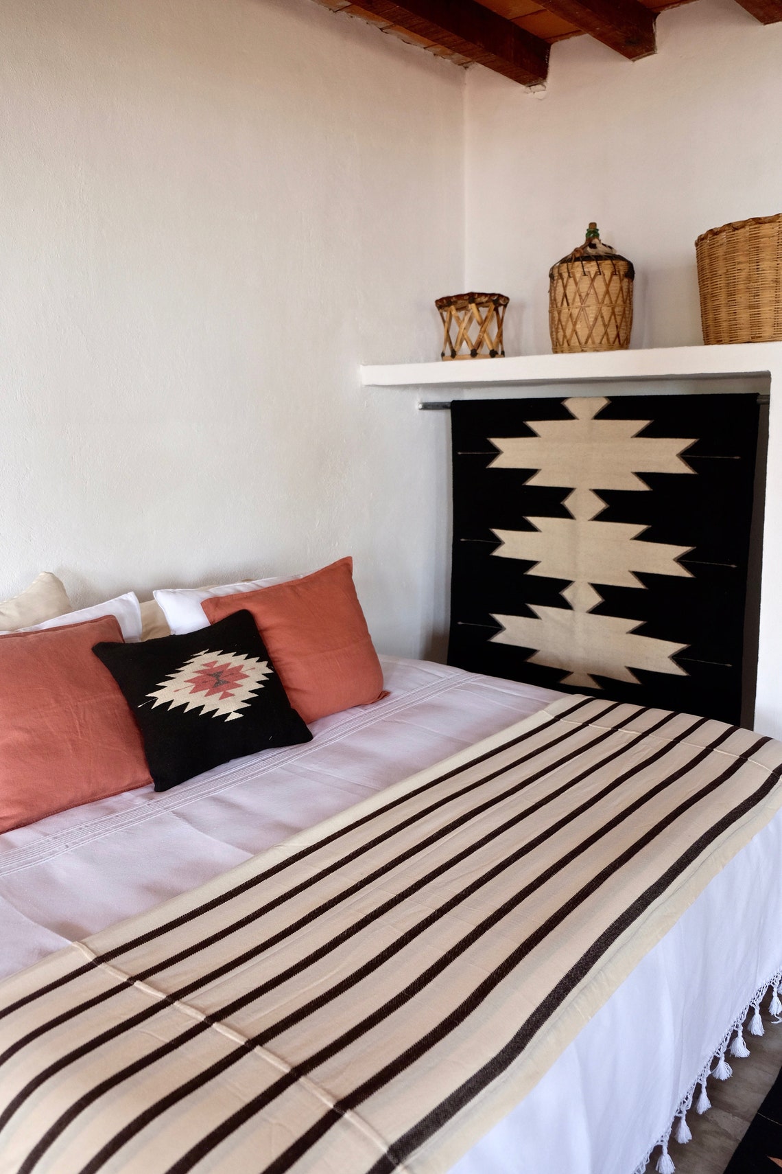 Handwoven Mexican Rug Woven Wool Rug Wool Accent Rug Woven | Etsy