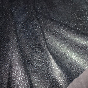 Embossed Leather Silver Black Drops for Crafts & Upholtery - Thickness ...