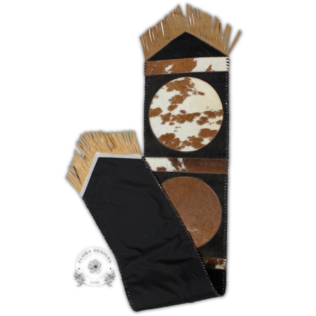 Cowhide Table Runner With Solid Design 6ft Long Table Decor Runner - Etsy