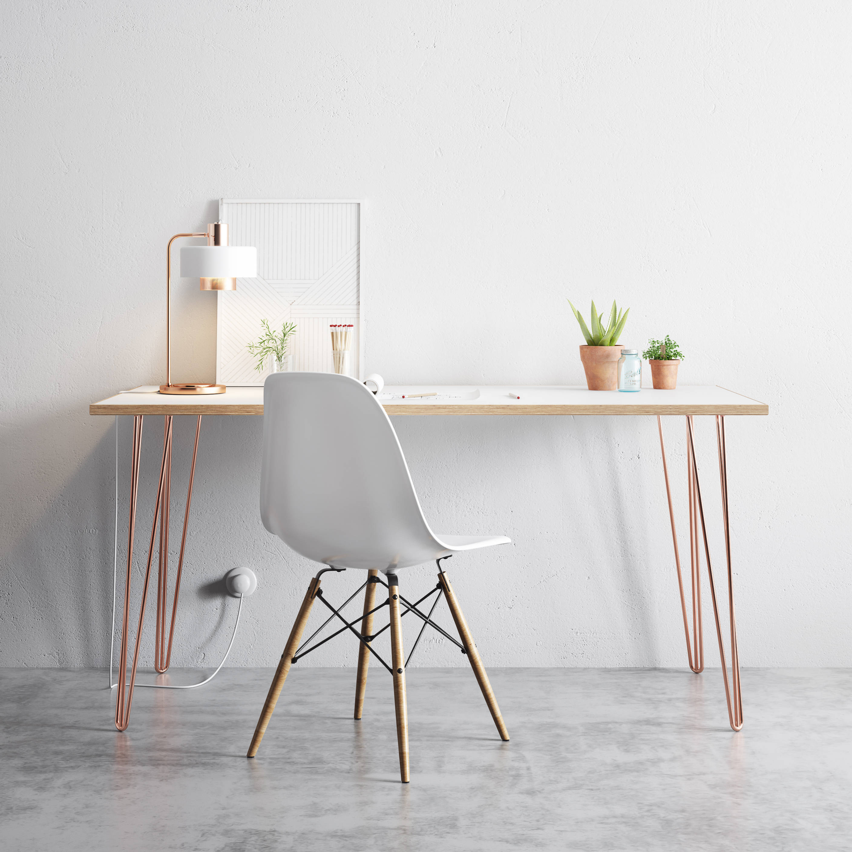 4 X Copper Hairpin Legs - All Sizes. Including FREE Screws and ...