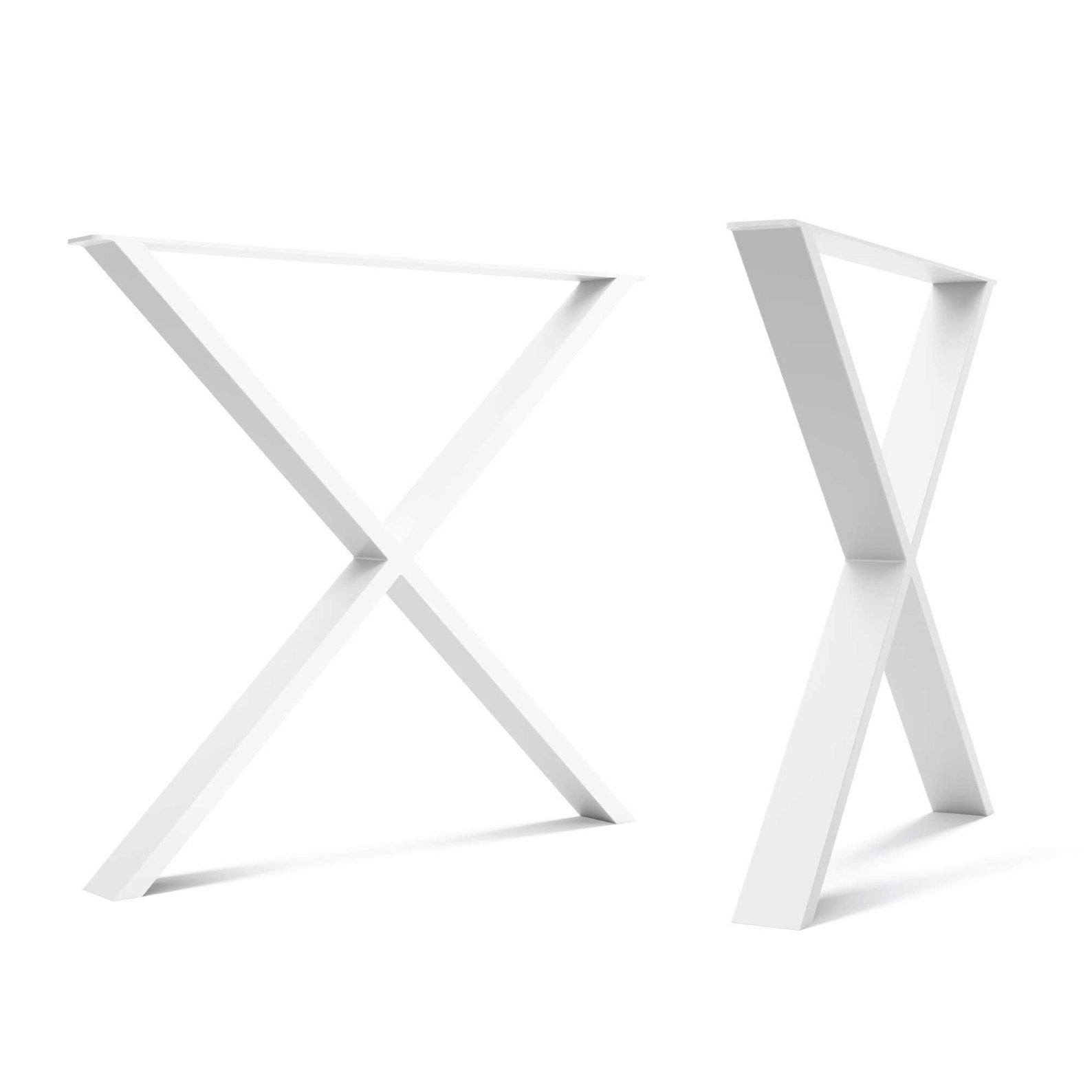 Industrial Table Legs - X-frame Design - Box Section Steel, Various ...