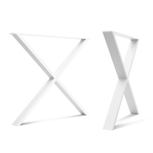 Industrial Table Legs - X-frame Design - Box Section Steel, Various ...