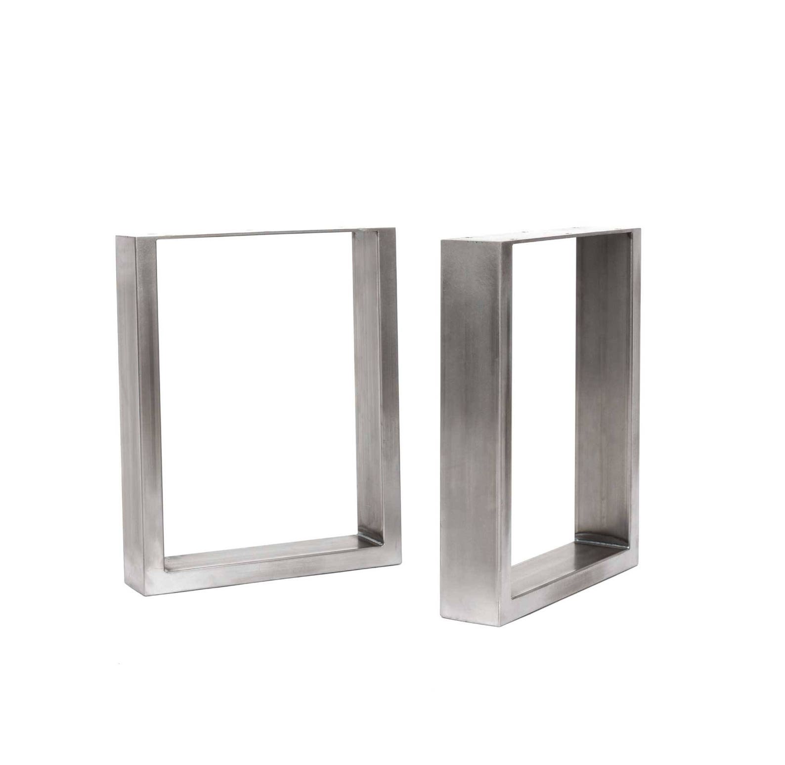 Industrial Table Legs - Square Design - Box Section Steel, Various ...