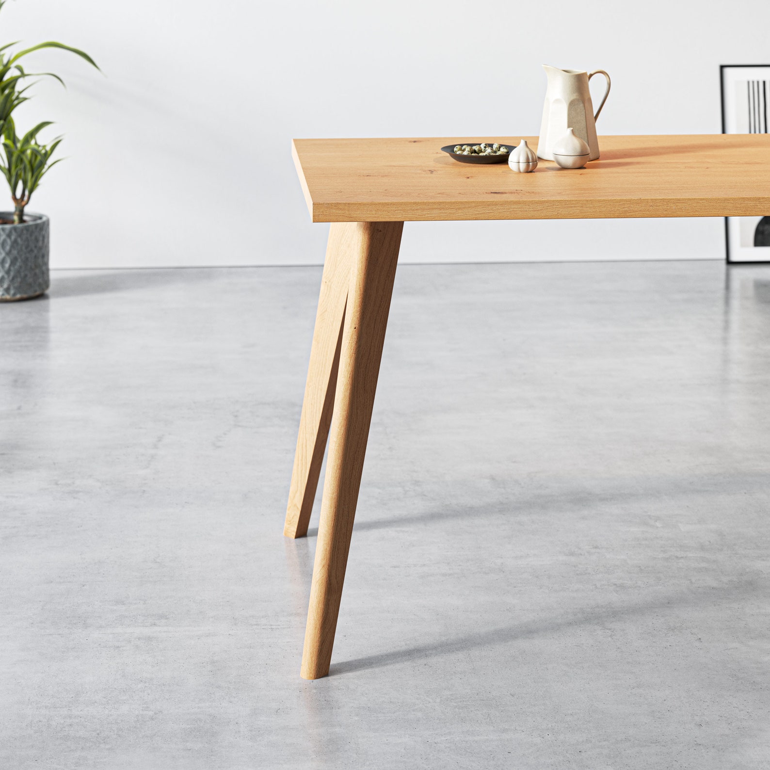 4 X Tapered Oak Legs - Table and Bench - Etsy