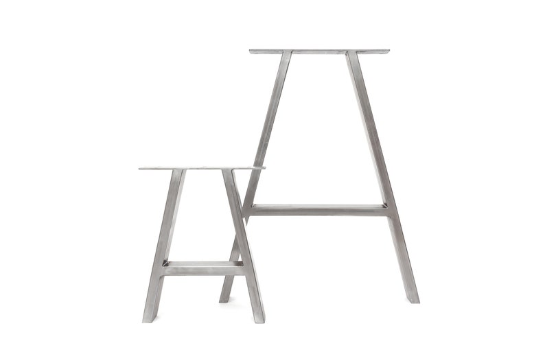 Industrial Table Legs - A-frame Design - Box Section Steel, Various ...