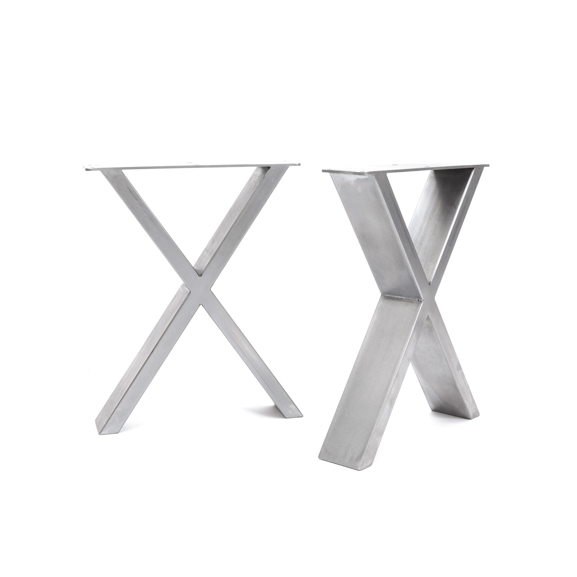 Industrial Table Legs - X-frame Design - Box Section Steel, Various ...