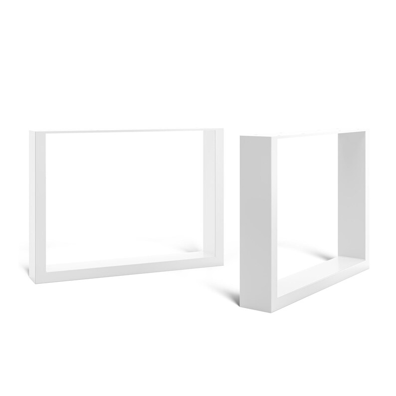 Industrial Table Legs - Square Design - Box Section Steel, Various ...